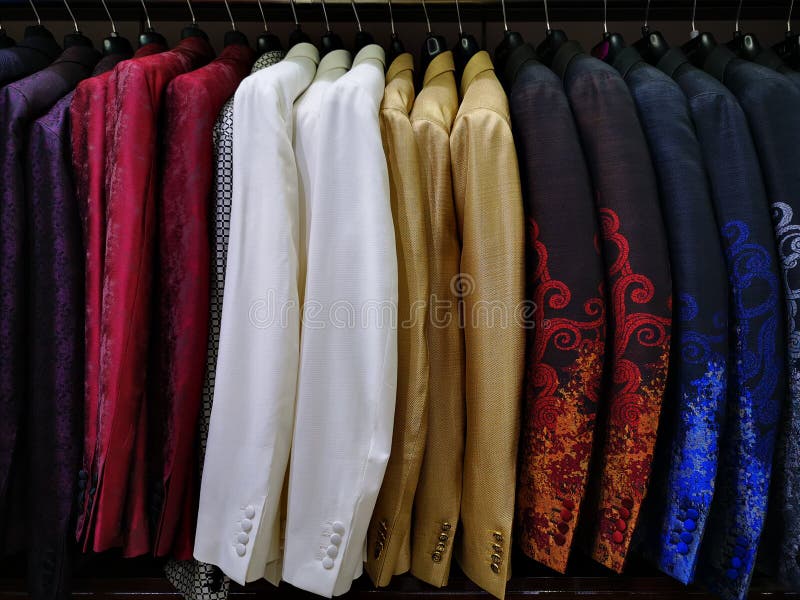 Colored Jackets for Men Hanging Stock Image - Image of choice, apparel ...