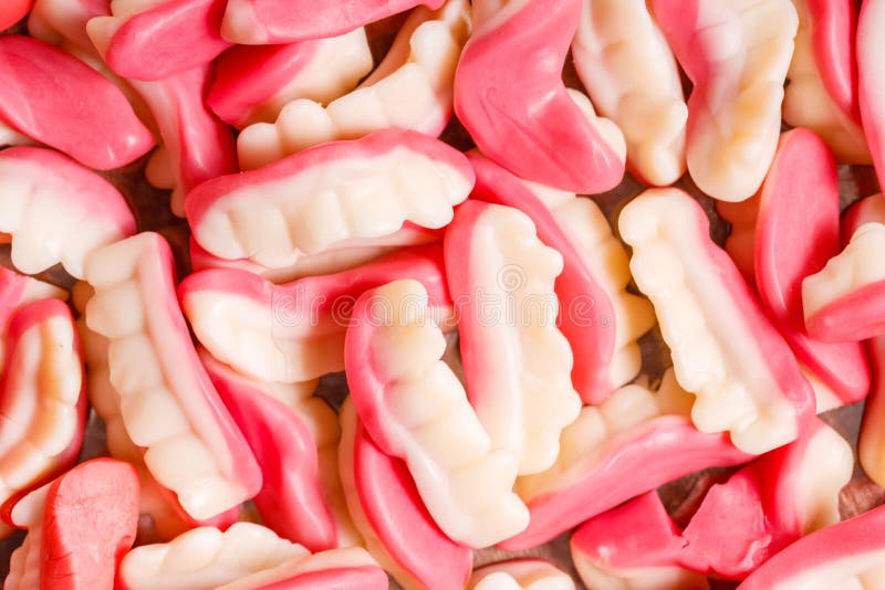 Colored Jelly Marmalade in the Form of Teeth. Sweet Dessert Stock Image ...