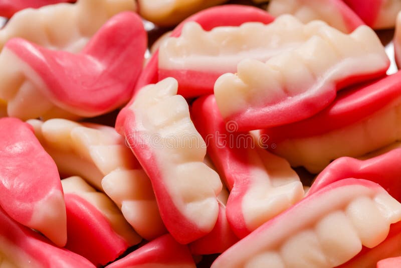 Colored Jelly Marmalade in the Form of Teeth. Sweet Dessert Stock Image ...