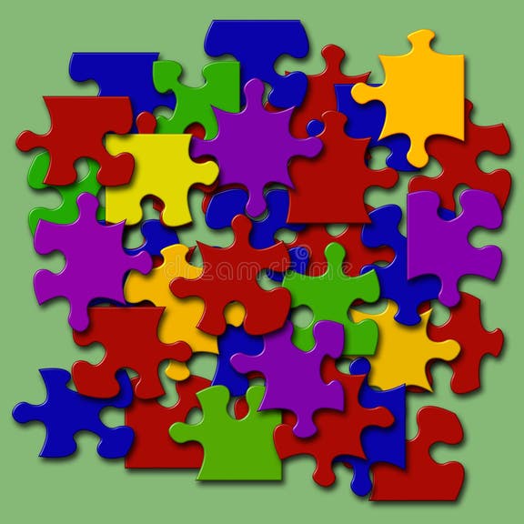 Multi Colored Jigsaw Puzzle Pieces Stock Illustrations – 177 Multi ...