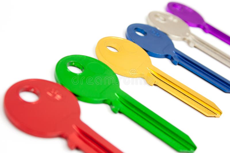 Colored keys stock image. Image of colored, colors, white - 47815661