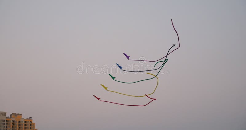 Kite Show Colorful Kites Fly in the Sky in the Evening Colored Kite in ...