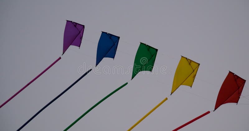 Kite Show Colorful Kites Fly in the Sky in the Evening Colored Kite in ...