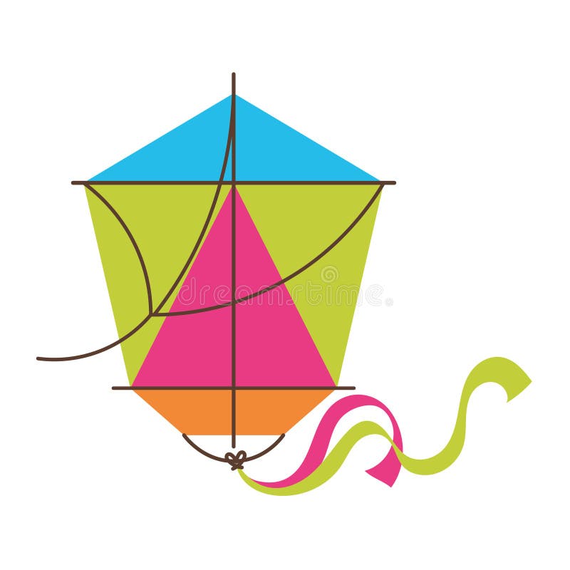 Colored kite fly game stock vector. Illustration of play - 330648990