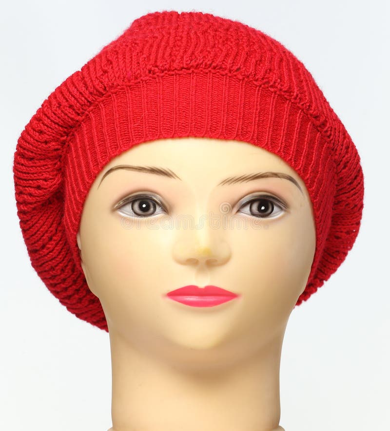 Colored Knitted Children`s Winter Hat Made of Wool Stock Photo - Image ...