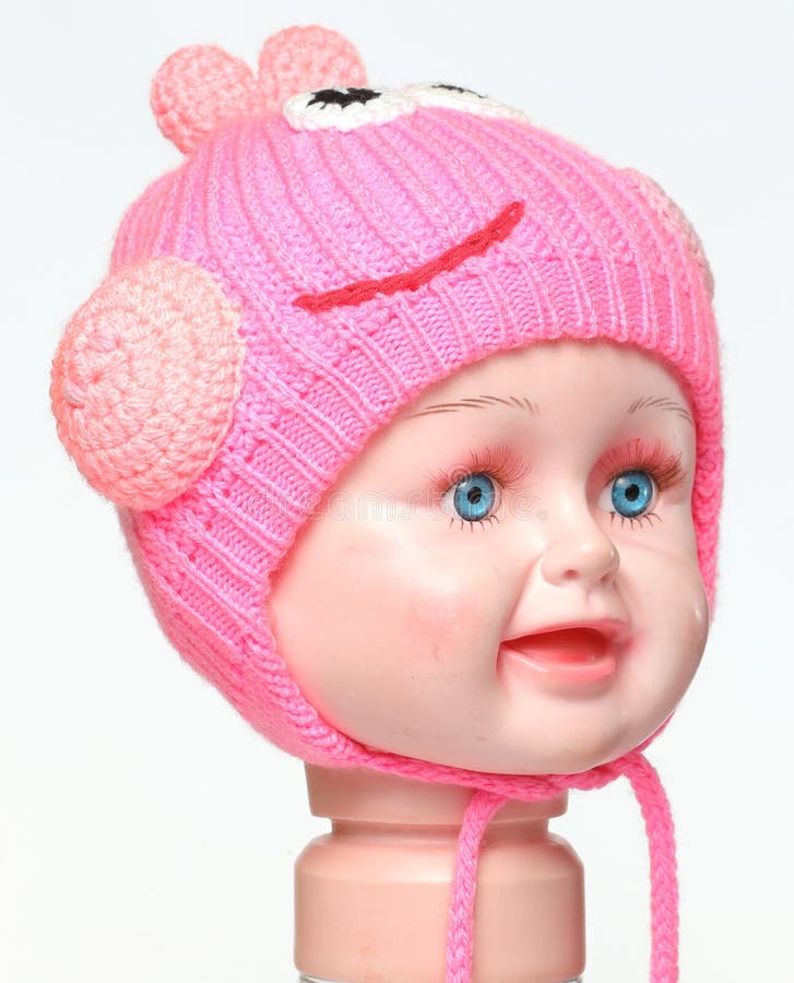 Colored Knitted Children`s Winter Hat Made of Wool Stock Photo - Image ...