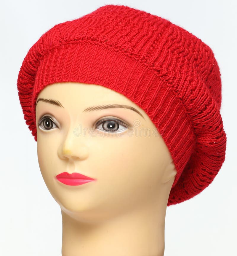 Colored Knitted Children`s Winter Hat Made of Wool Stock Image - Image ...