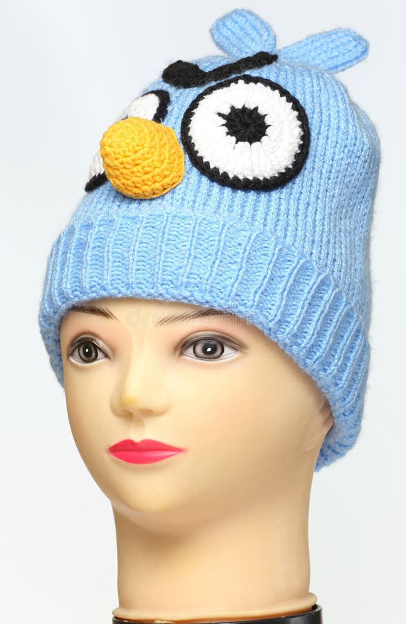 Colored Knitted Children`s Winter Hat Made of Wool Stock Image - Image ...