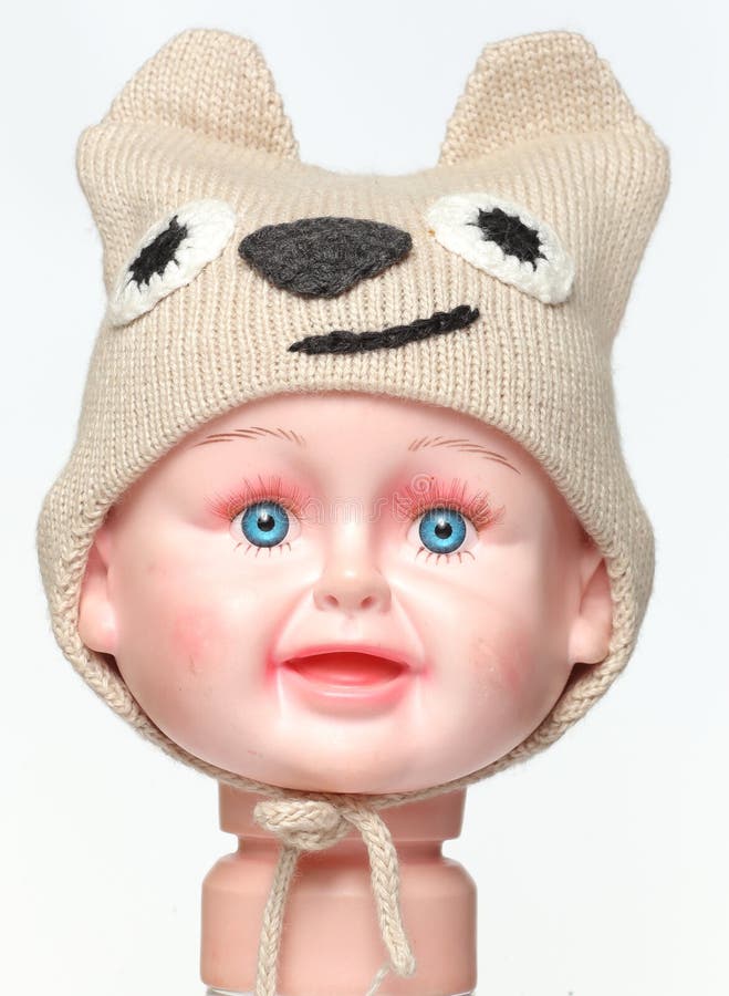 Colored Knitted Children`s Winter Hat Made of Wool Stock Image - Image ...