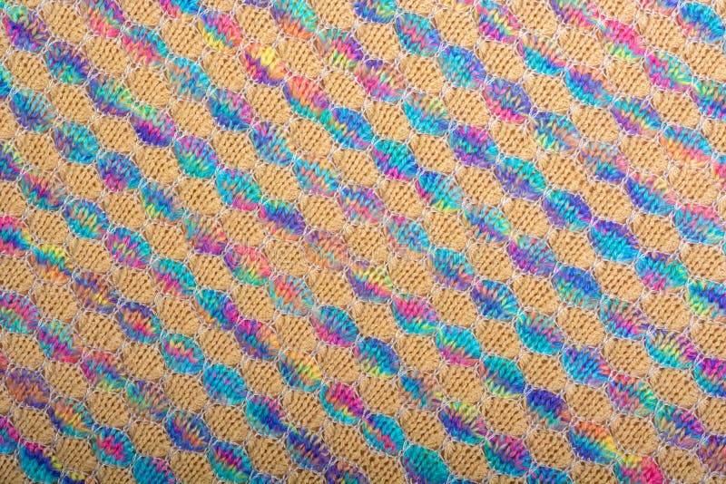 Colored Knitted Fabric Texture, Diagonal Pattern Stock Photo - Image of ...