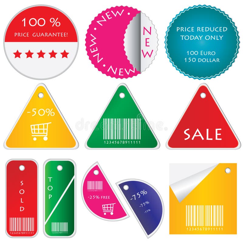 Sales Messages Set of Promotional English Text Lab Stock Vector ...