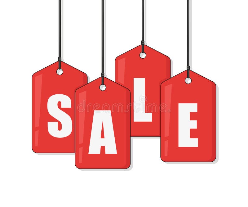 Colored Labels with Letters SALE Text, Vector Stock Illustration ...