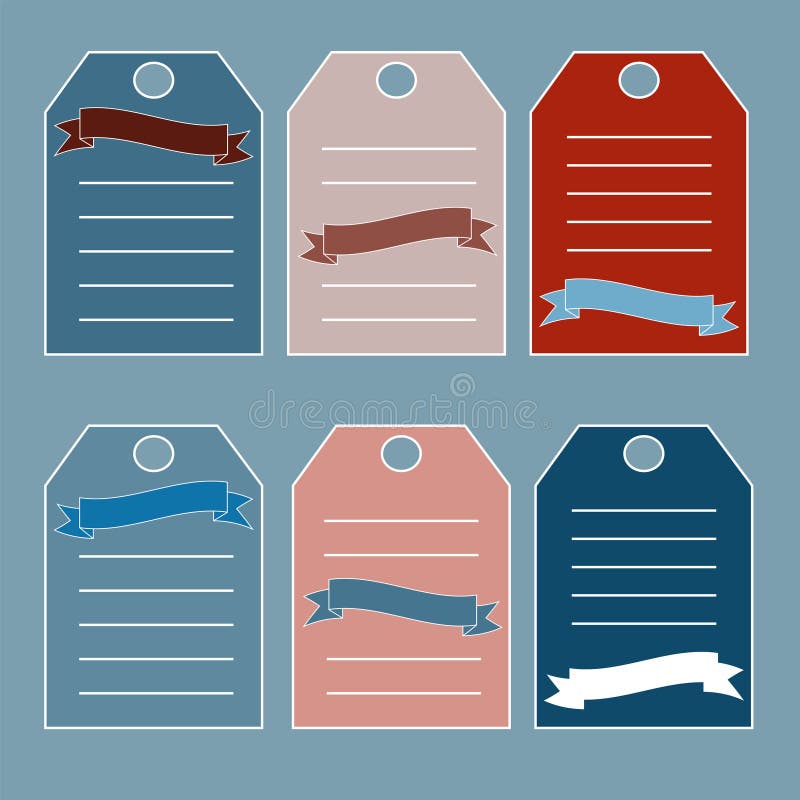 Set of colored labels stock vector. Illustration of message - 15276673