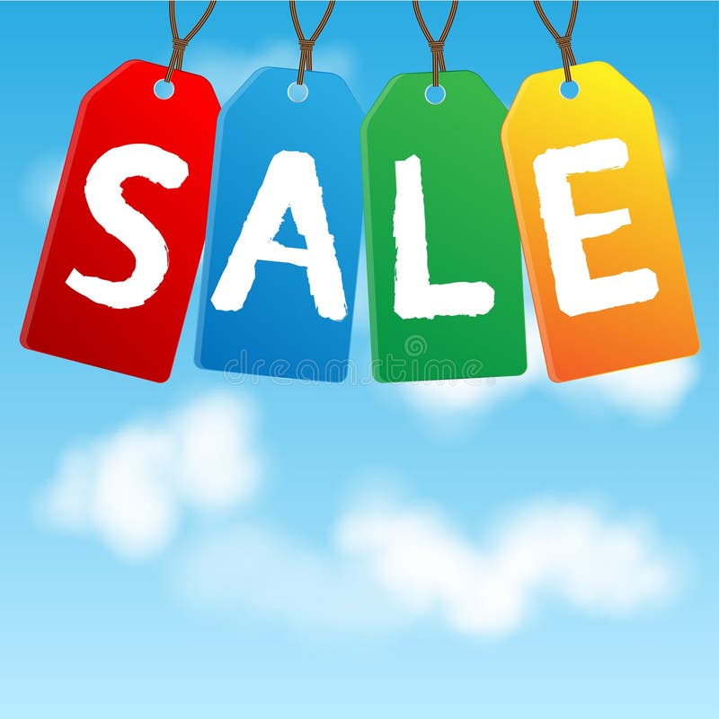 Colored labels sales stock vector. Illustration of price - 32332715