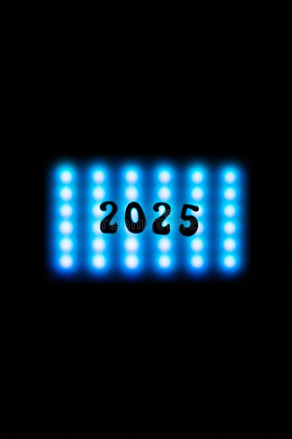 2025. a Colored Lamp with the Number 2025 Stock Photo - Image of ...