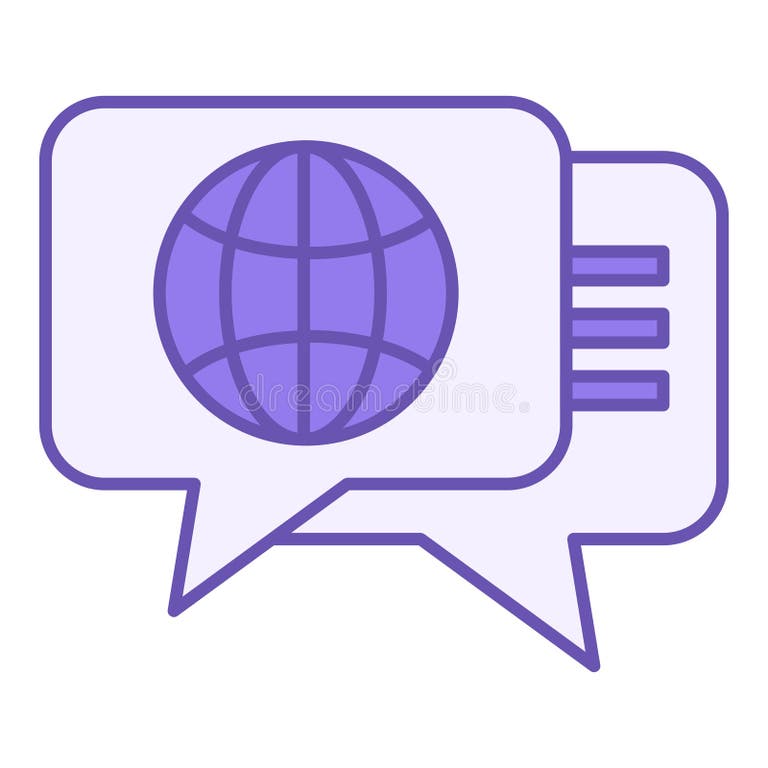 Colored Language Icon. stock vector. Illustration of icon - 327968938