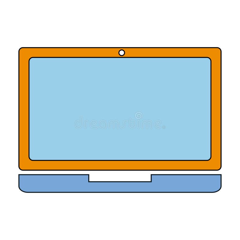 A Colored Laptop Icon on a White Background for Use in Clipart or Web ...