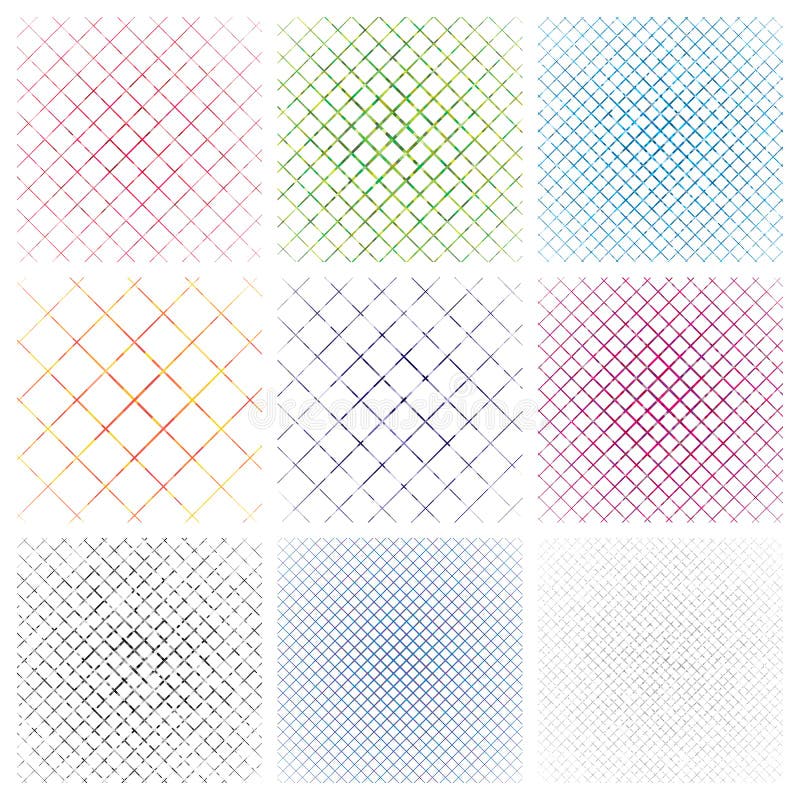 Geometric Grid, Mesh Pattern with Intersecting Lines Stock Vector ...