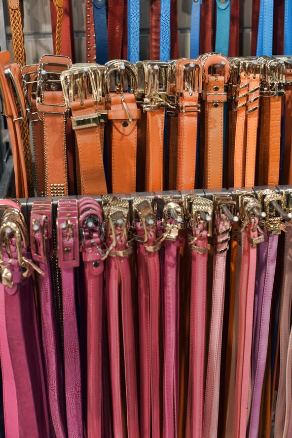 Colored leather belts stock image. Image of tuscany, belt - 60470691