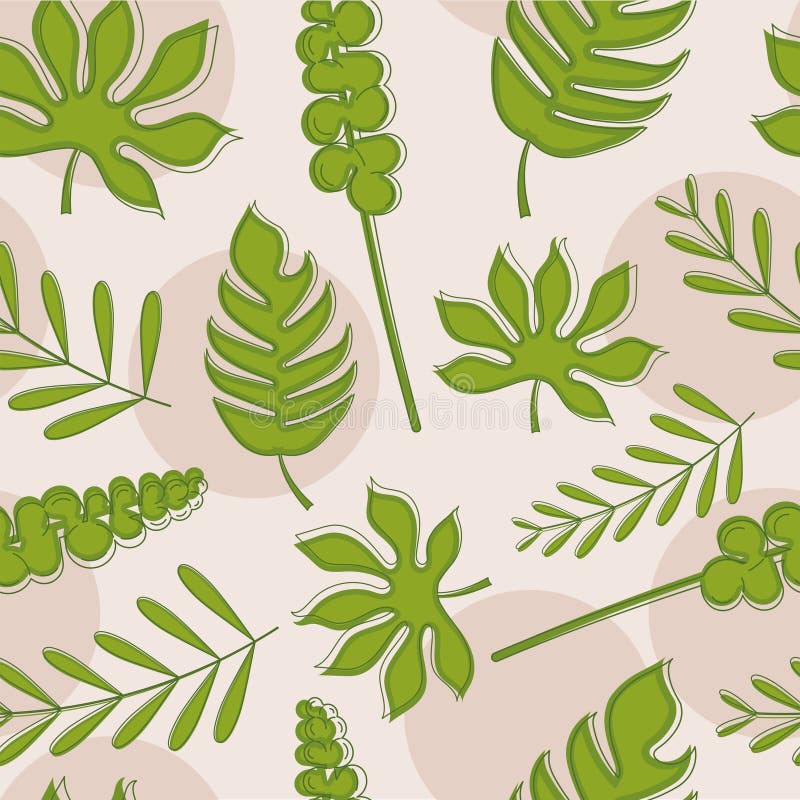 Colored Leaves Pattern Background Wallpaper Vector Stock Vector ...