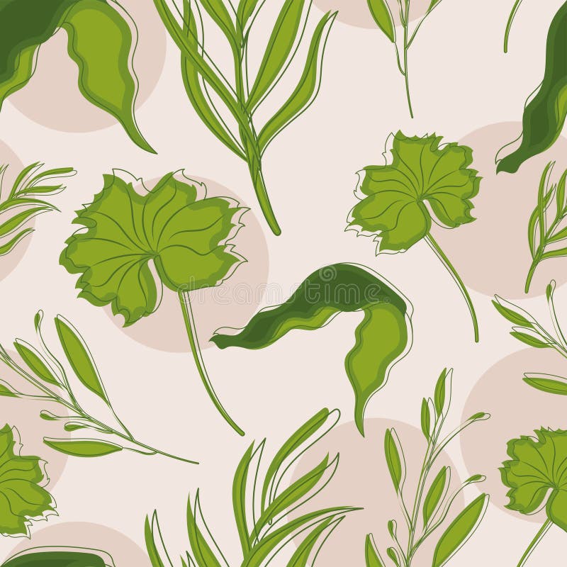 Colored Leaves Pattern Background Wallpaper Vector Stock Vector ...