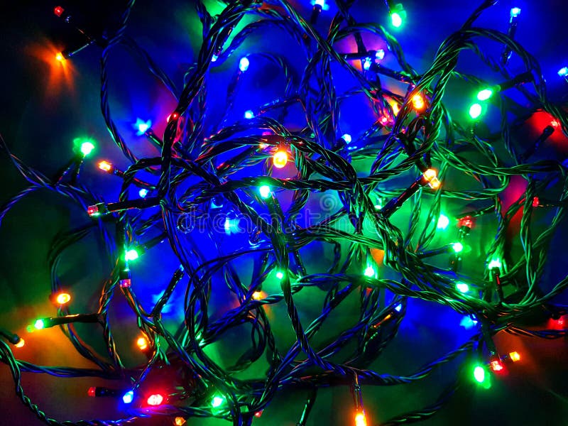 Colored led chain stock image. Image of abstract, text - 136725579