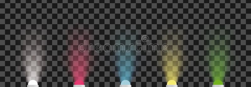 Colored Led Diode Lights. Vector Spotlights Illustration. Stock Vector ...