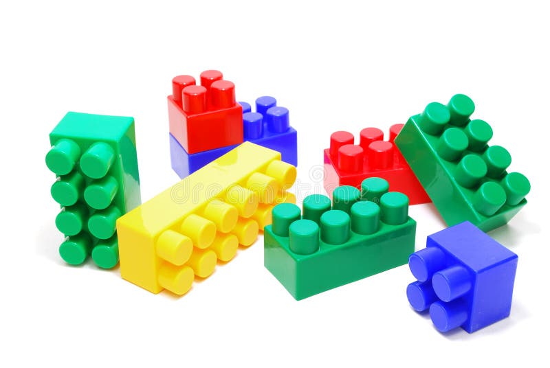 Colored Lego Bricks stock image. Image of yellow, group - 28924561