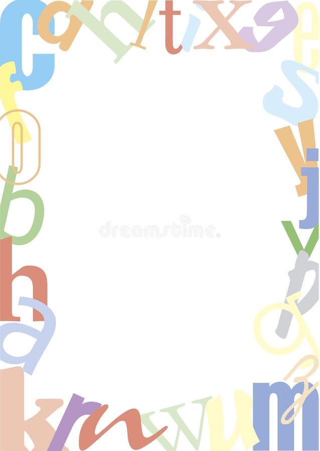 Alphabet border stock vector. Illustration of learn, compose - 7450531