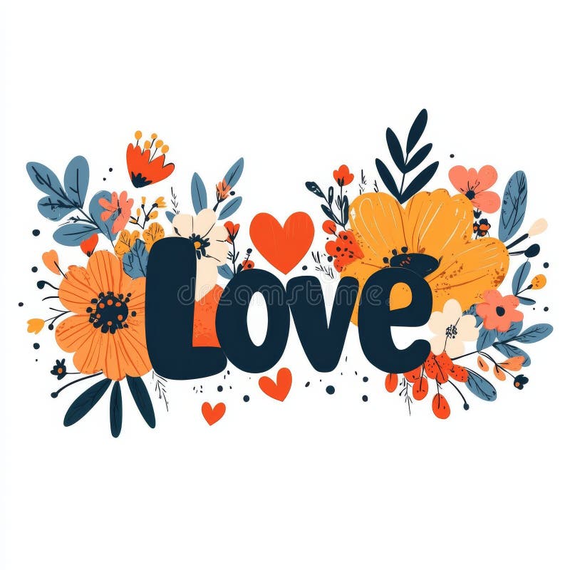 Colored Letters that Spell Out the Word LOVE are Accompanied by an ...