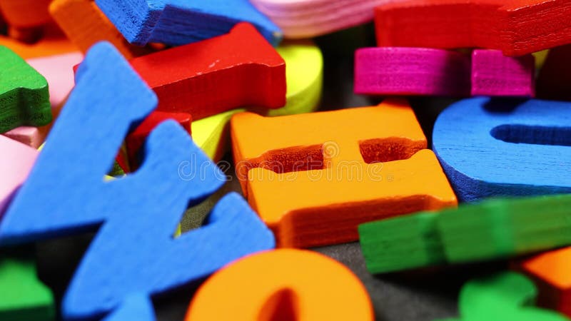 Colored Letters. a Symbol of Knowledge and Learning Stock Footage ...
