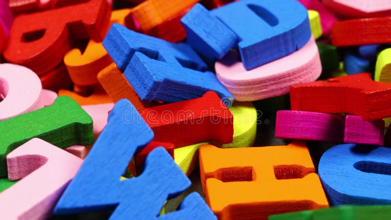 Colored Letters. a Symbol of Knowledge and Learning Stock Footage ...