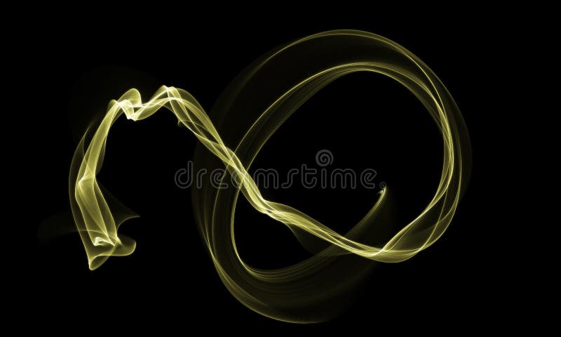 Colored Light Energy Streak on Black Background Stock Illustration ...