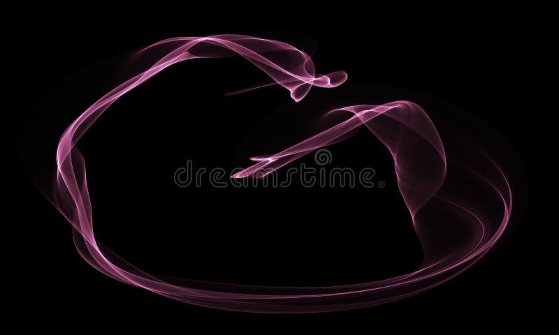 Colored Light Energy Streak on Black Background Stock Illustration ...