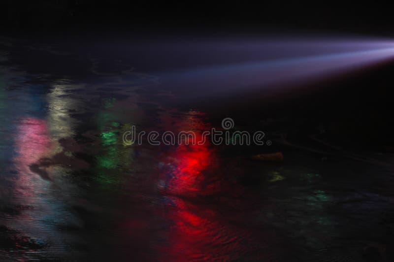 Light show over water stock photo. Image of lights, night - 5004534