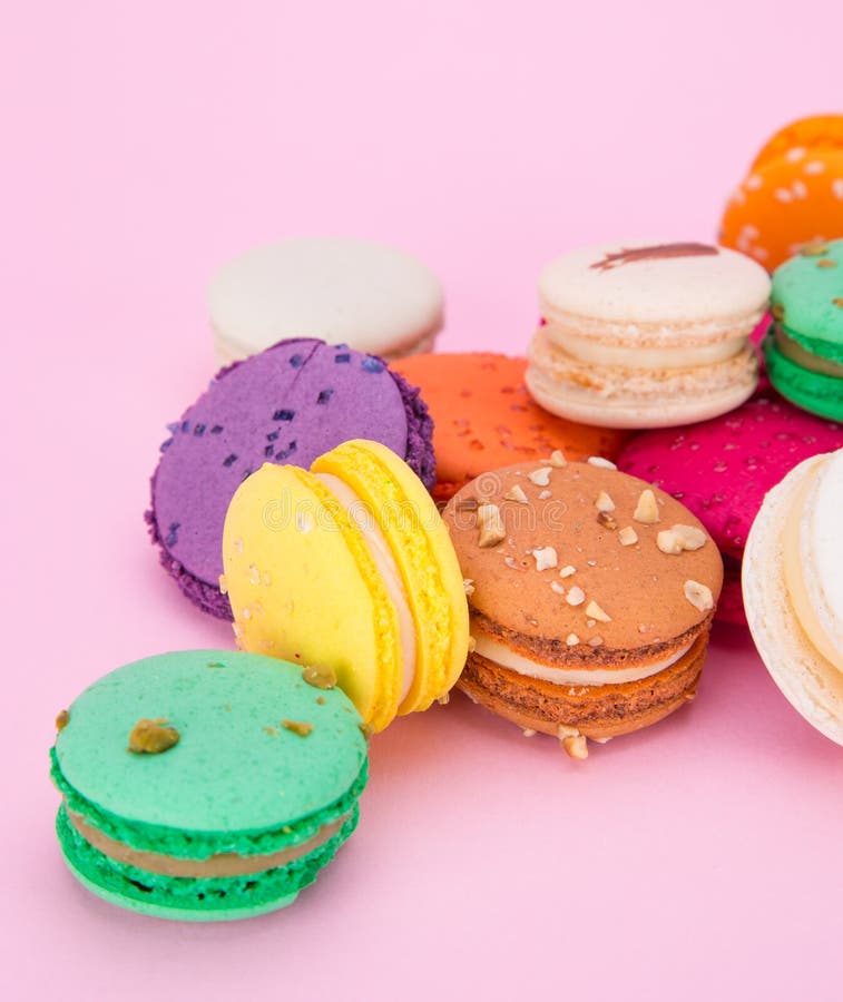 Colored macaroons stock image. Image of mint, pile, retro - 39802335