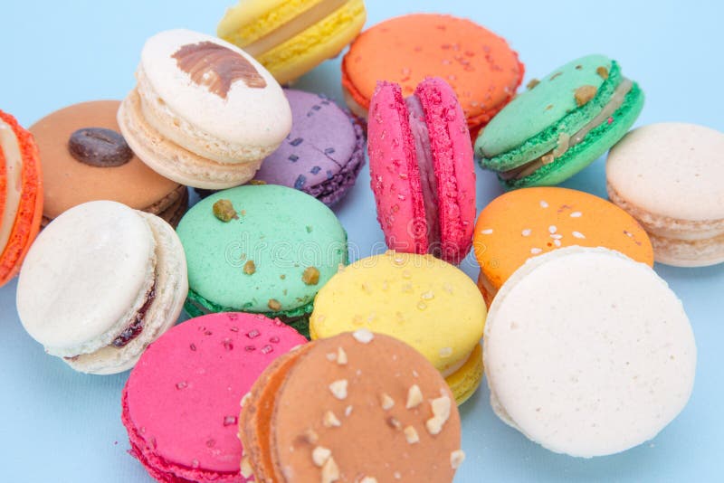 Colored macaroons stock image. Image of mint, pile, retro - 39802335