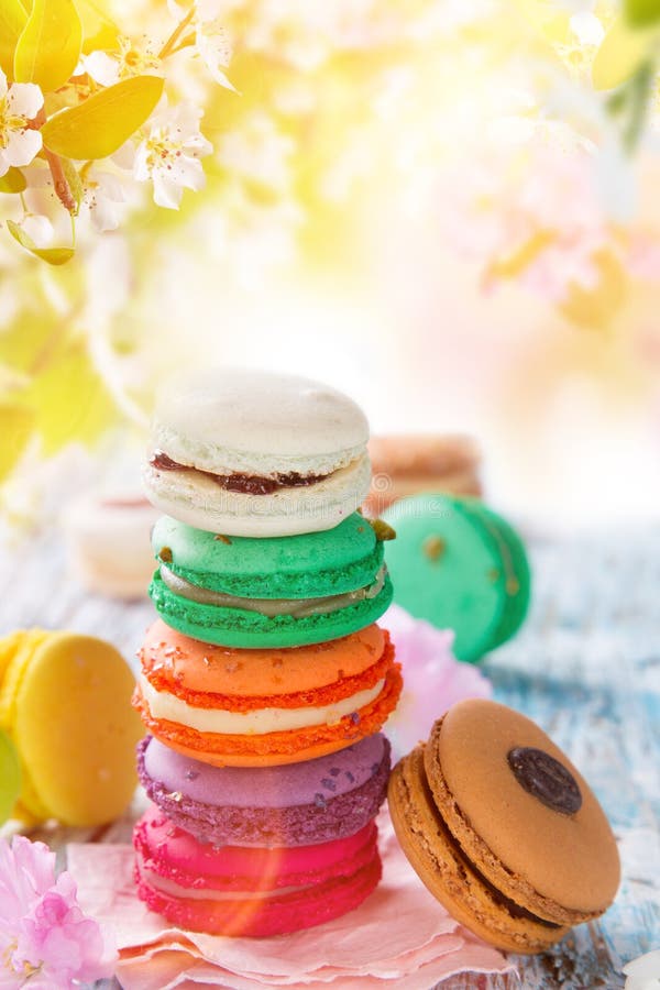Colored macaroons stock photo. Image of french, mint - 39802578