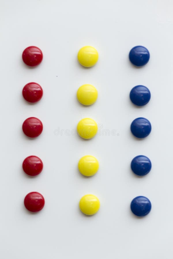 Colored Magnets with Post-it Stock Image - Image of post, blank: 3673865