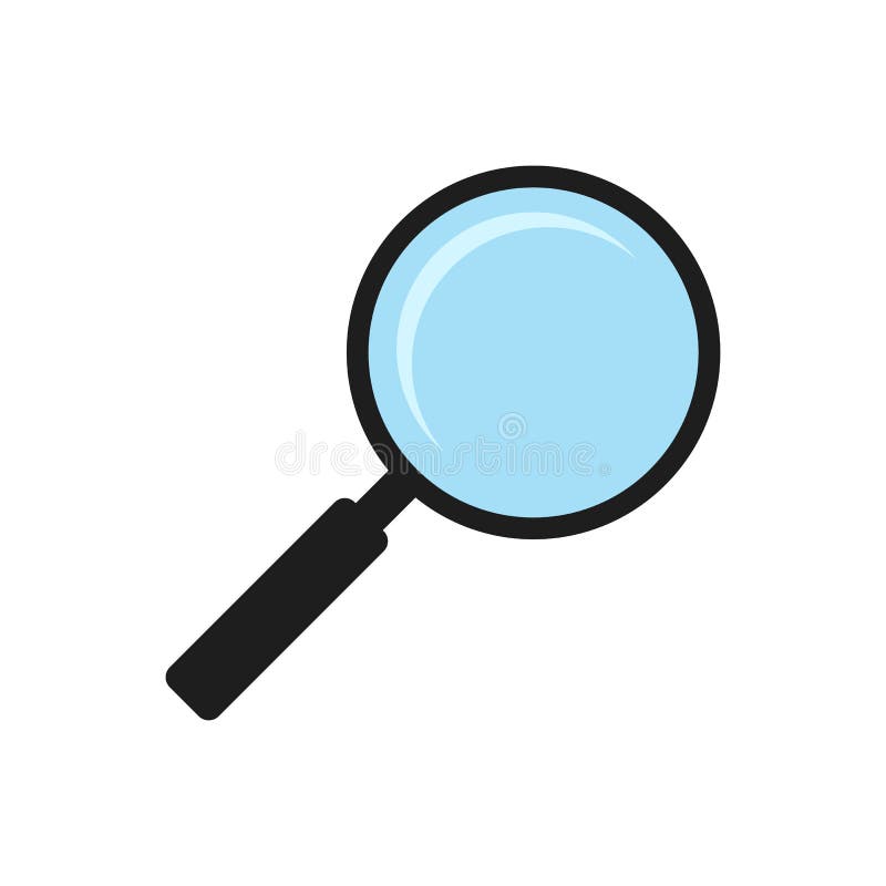 Colored Magnifying Glass Vector Flat Icon Stock Illustration ...