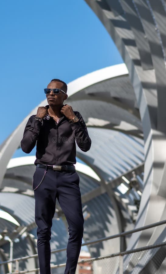 Man without a Jacket Puts on His Collar Stock Photo - Image of shore ...