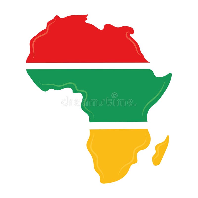 Colored Map of Africa Continent Vector Stock Vector - Illustration of ...