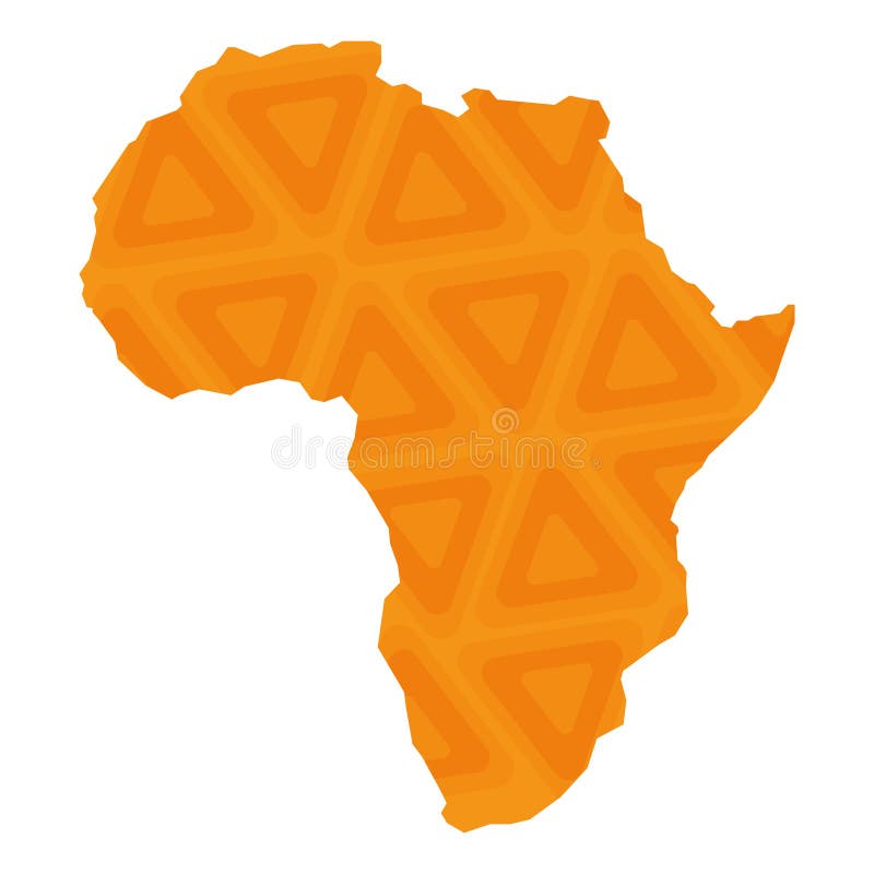 Colored Map of Africa with Cultural Patterns Vector Stock Vector ...