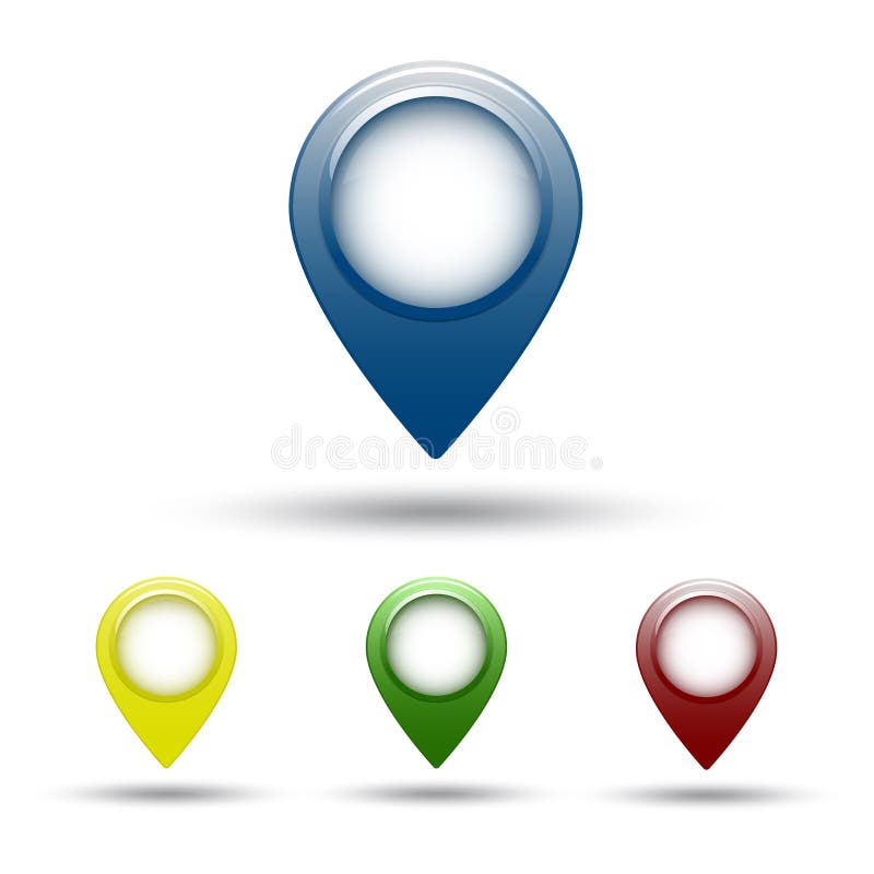 Colored map marker set stock vector. Illustration of market - 75868330