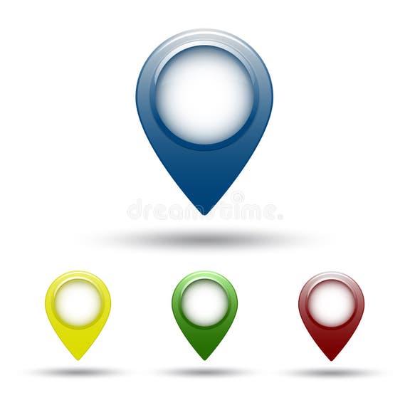 Colored map marker set stock vector. Illustration of market - 75868330