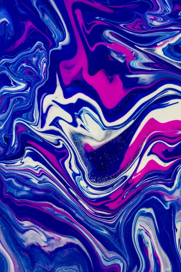 Colored Marble Mixed Ink Abstraction. Stock Illustration - Illustration ...