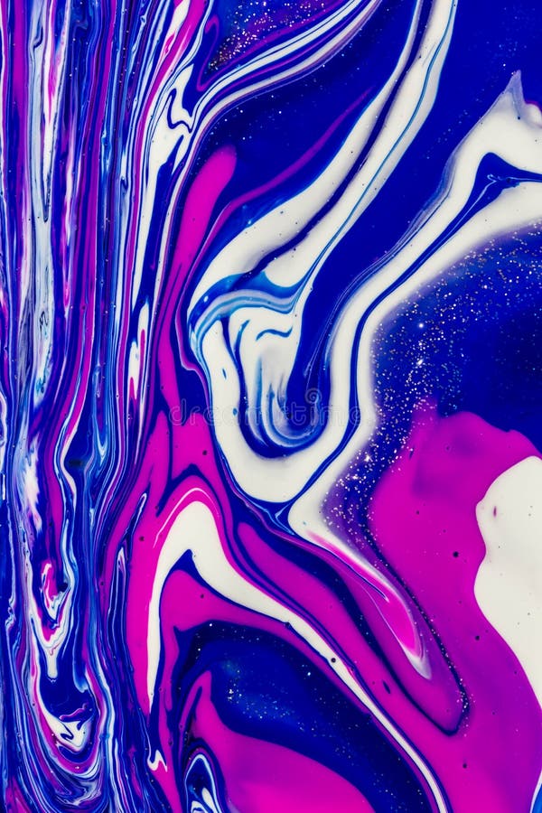 Colored Marble Mixed Ink Abstraction. Stock Illustration - Illustration ...