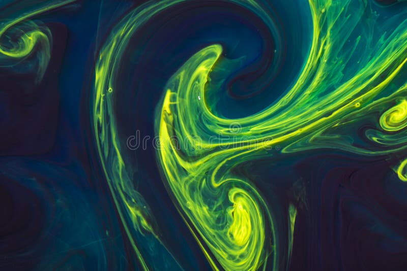 Colored Marble Mixed Ink Abstraction. Free Style and Handmade ...