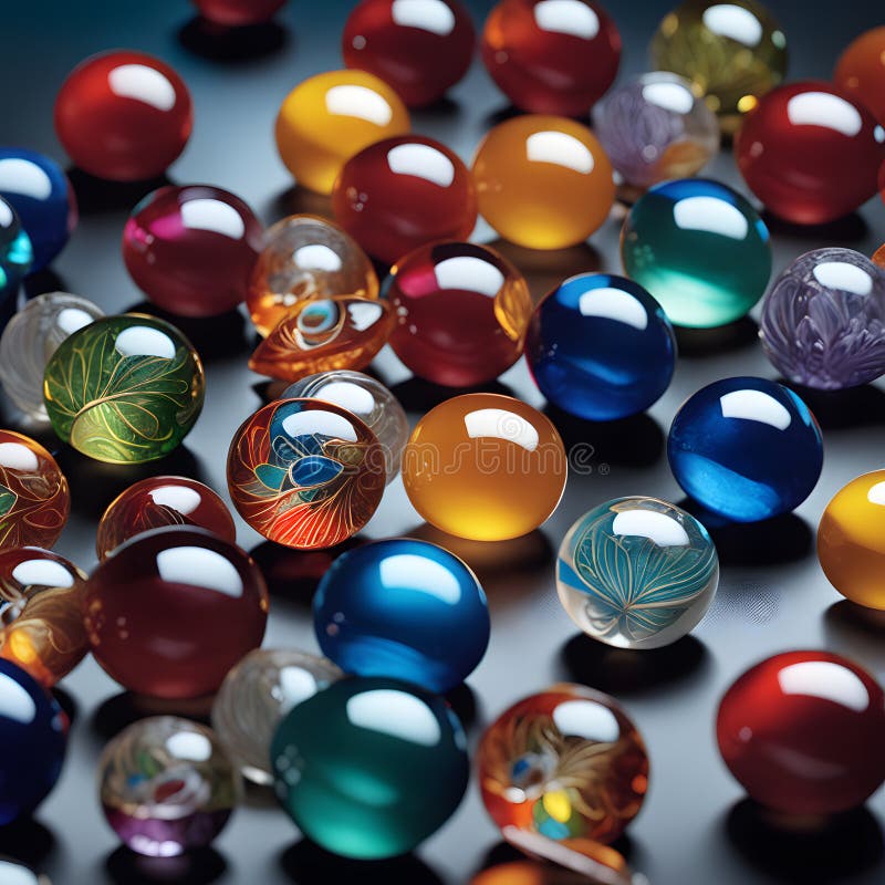 Colored Marbles, AI-generatet Stock Illustration - Illustration of ...