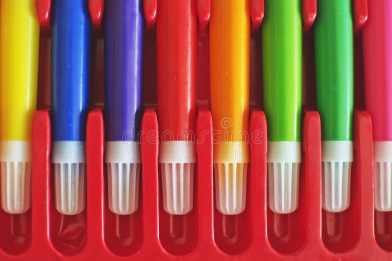 Colored marker pen stock image. Image of entertainment - 55818795